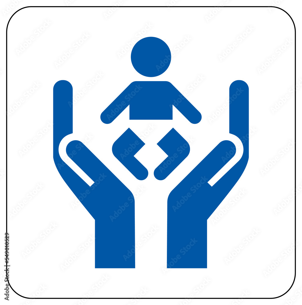 Child Care Center Symbol Sign, Vector Illustration, Isolated On White ...