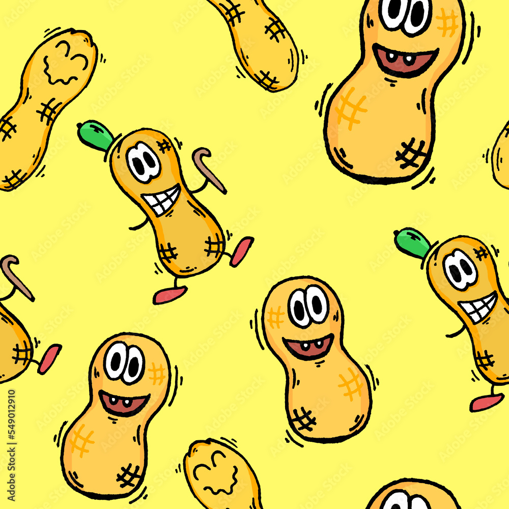Cartoon Peanuts Pattern Clipart Stock Illustration | Adobe Stock