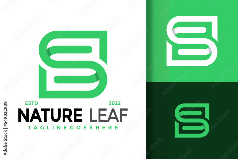 S Letter Nature Leaf Logo Design, brand identity logos vector, modern ...