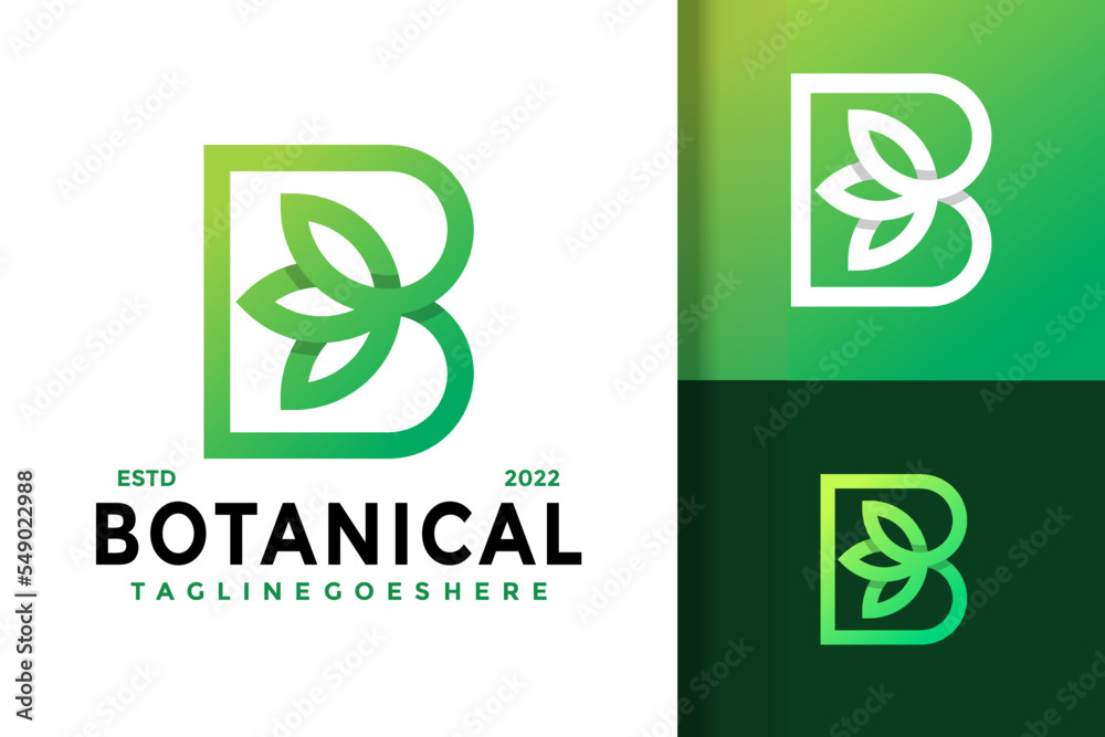 Botanical B Letter Logo Design, brand identity logos vector, modern ...