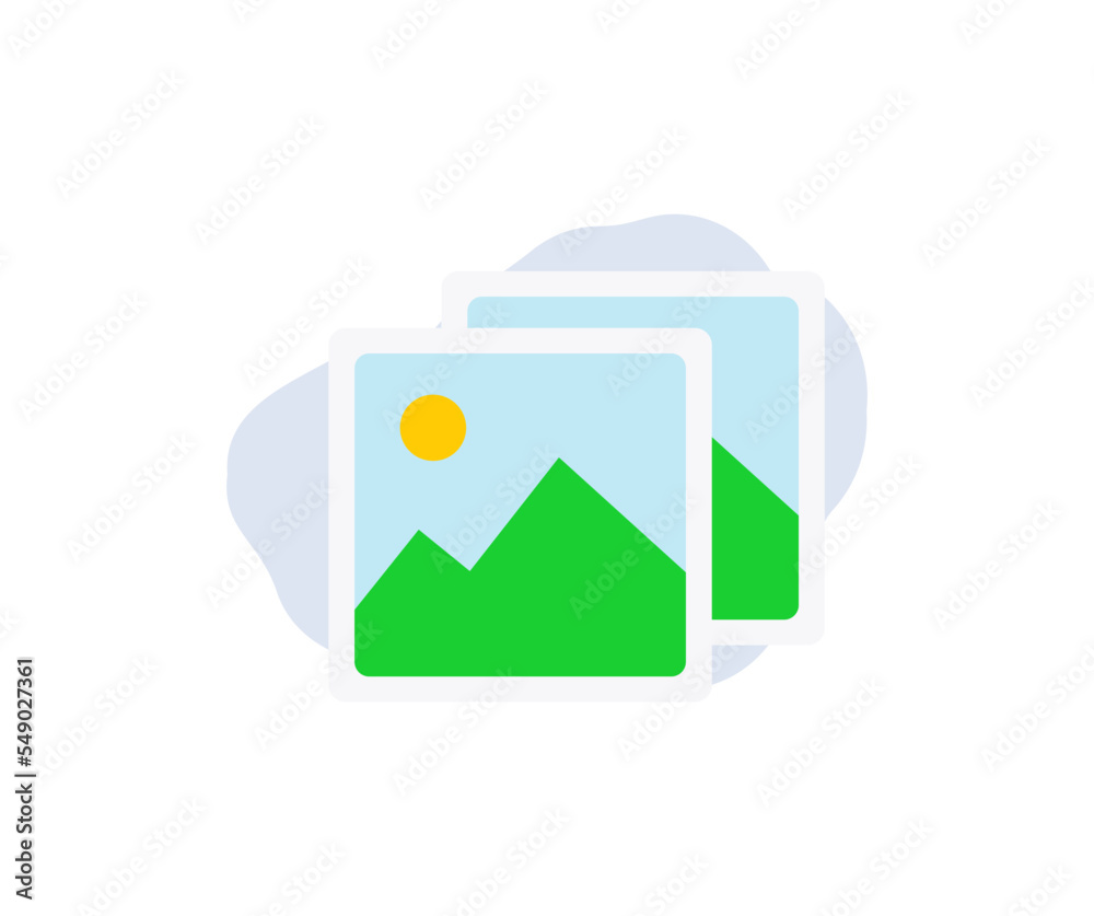 Gallery icon vector, silhouette of an image, Photo album icon logo ...