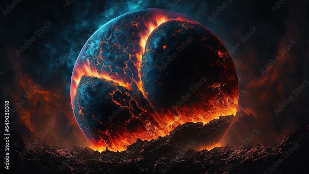 6K Desktop Wallpaper of Space, Galaxy, Planets and Stars Stock ...