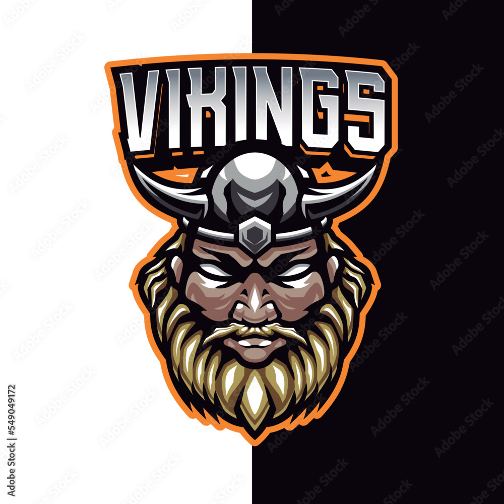 vikings logo, esport logo, gaming logo, logo team, viking Stock Vector ...