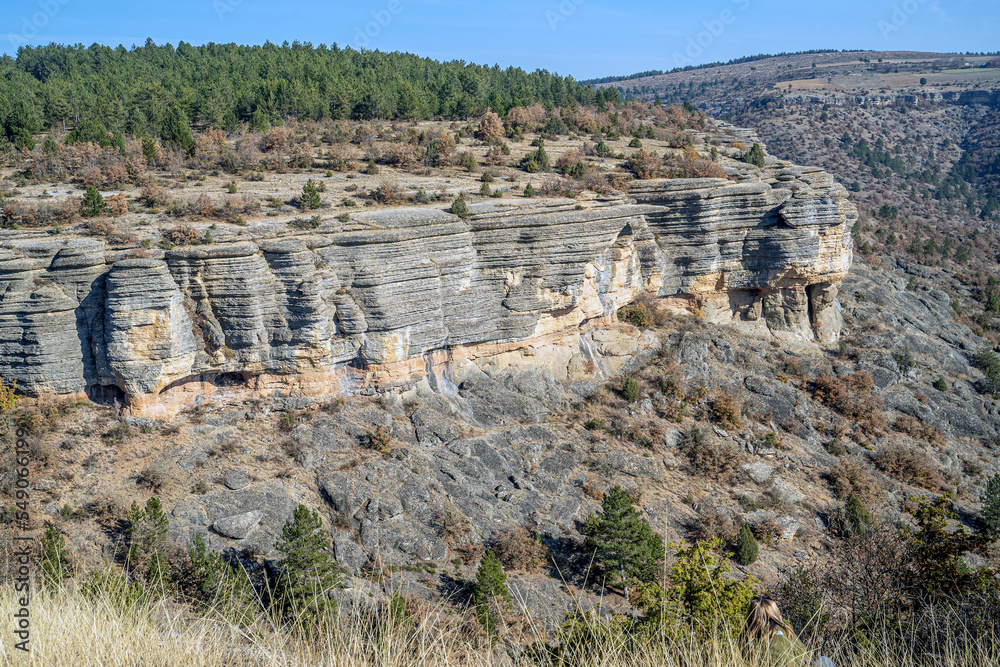 Stone terrace in Karabuk, Turkey.Canyon formed by naturally formed ...