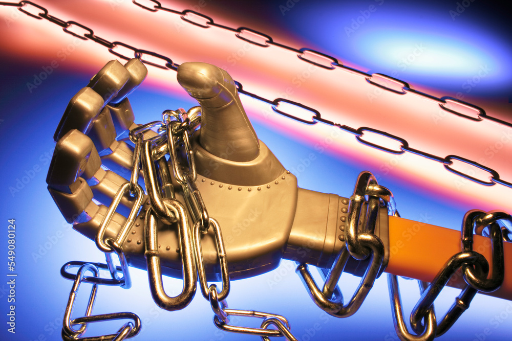 Poster Robotic Hand with Chain – Wall Art | UkPosters