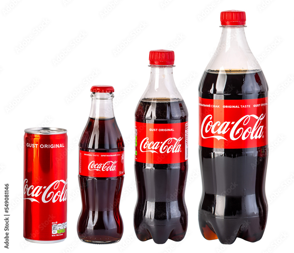 Bottles and can Coca Cola Stock Photo | Adobe Stock