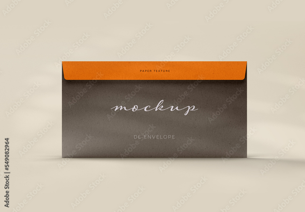 Envelope Mockup Design With Overlay Shadow And Editable Background