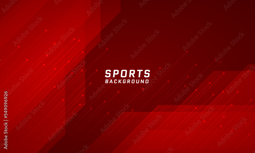 red sport background with abstract geometric shape and speed line Stock ...