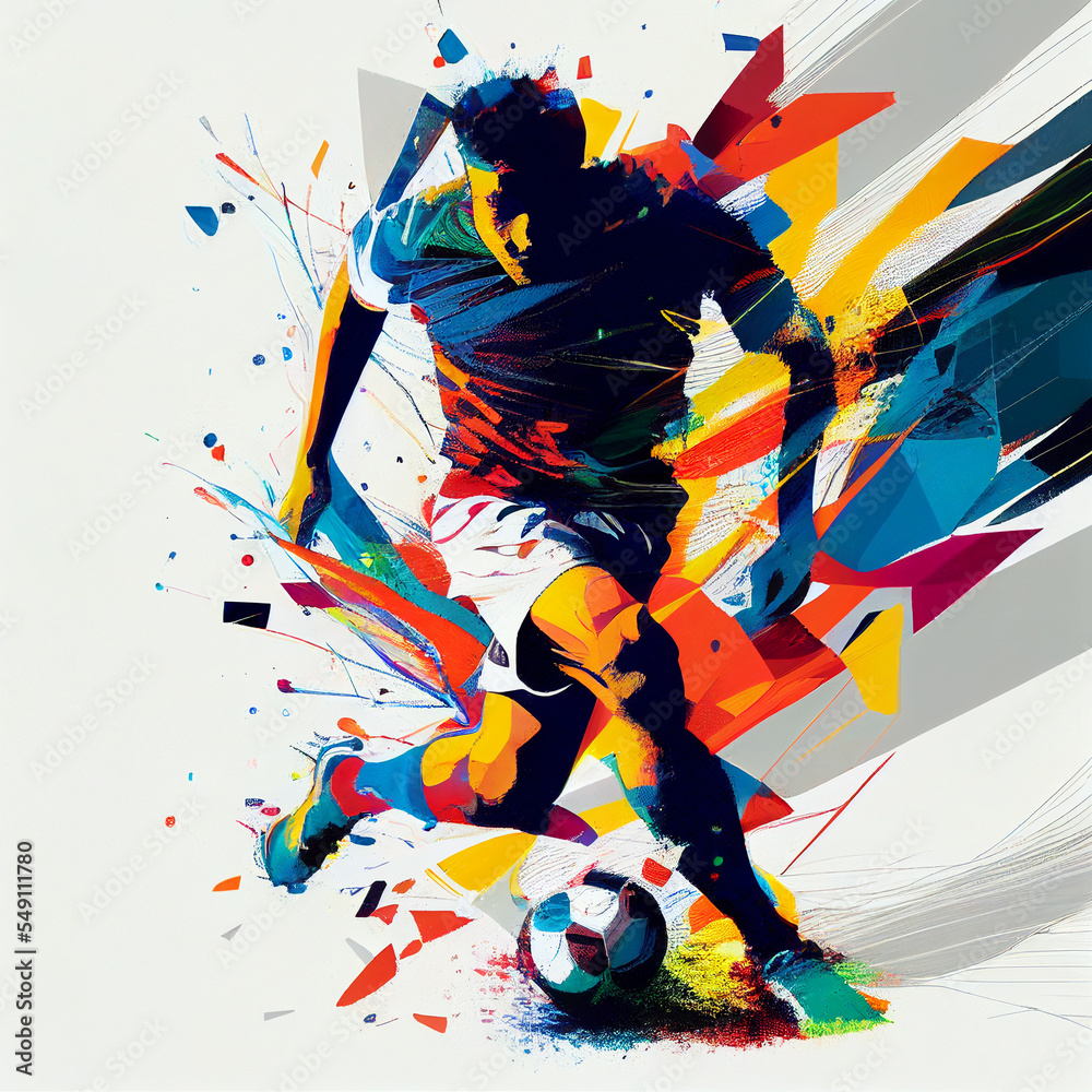 Colorful abstract soccer background. Soccer poster. Football background ...