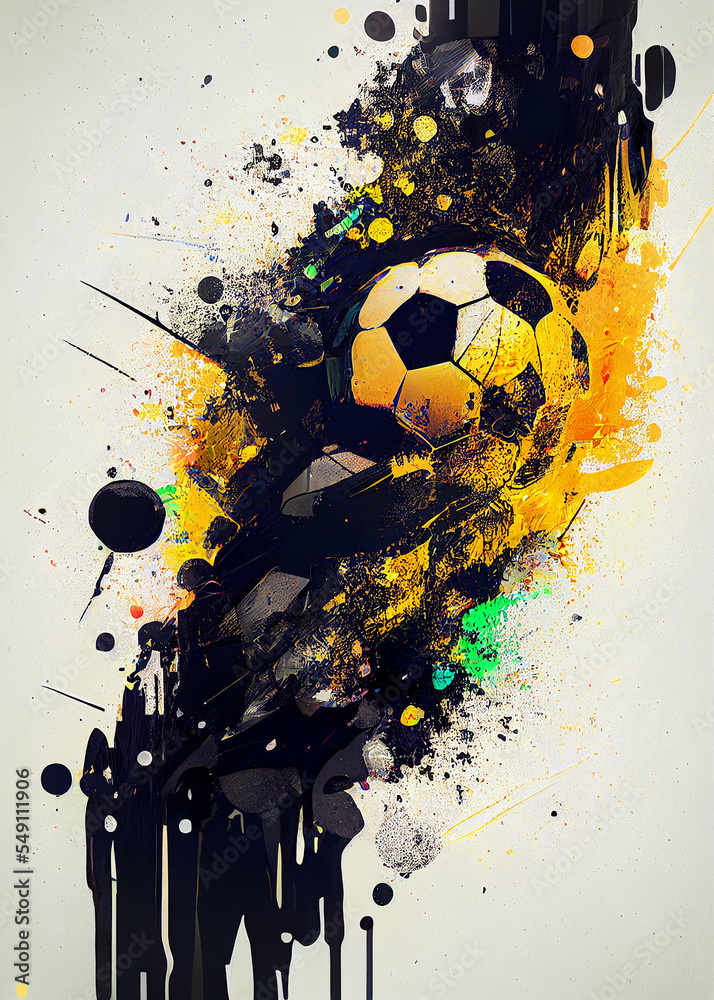 Colorful abstract soccer background. Soccer poster. Football background ...