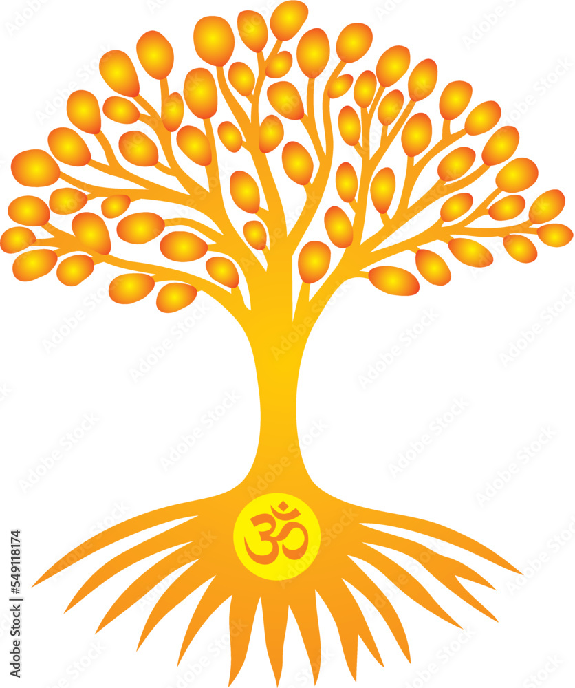 Tree of life. Spiritual and ecological sign. Symbol of different ...