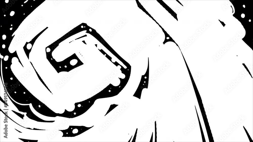 White Storm Vortex animation on a black screen. Animation of the snow ...