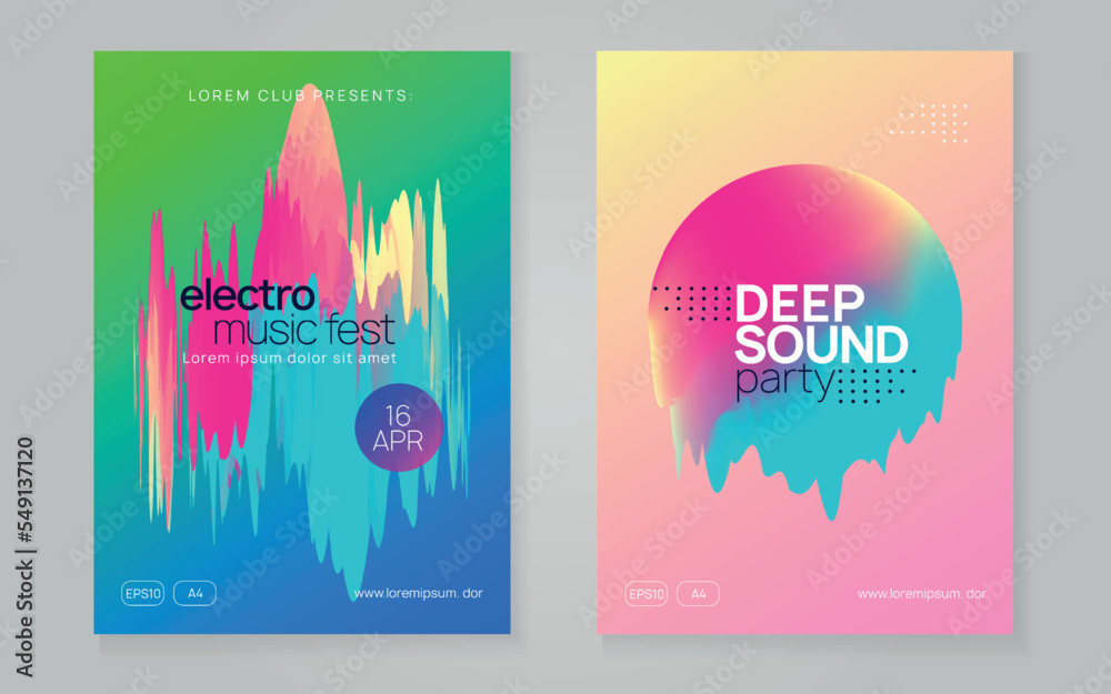 Music Flyer. Wave Effect For Presentation. Jazz House Party. Creative ...