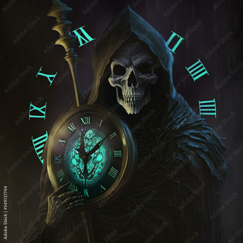 Grim Reaper With Clock