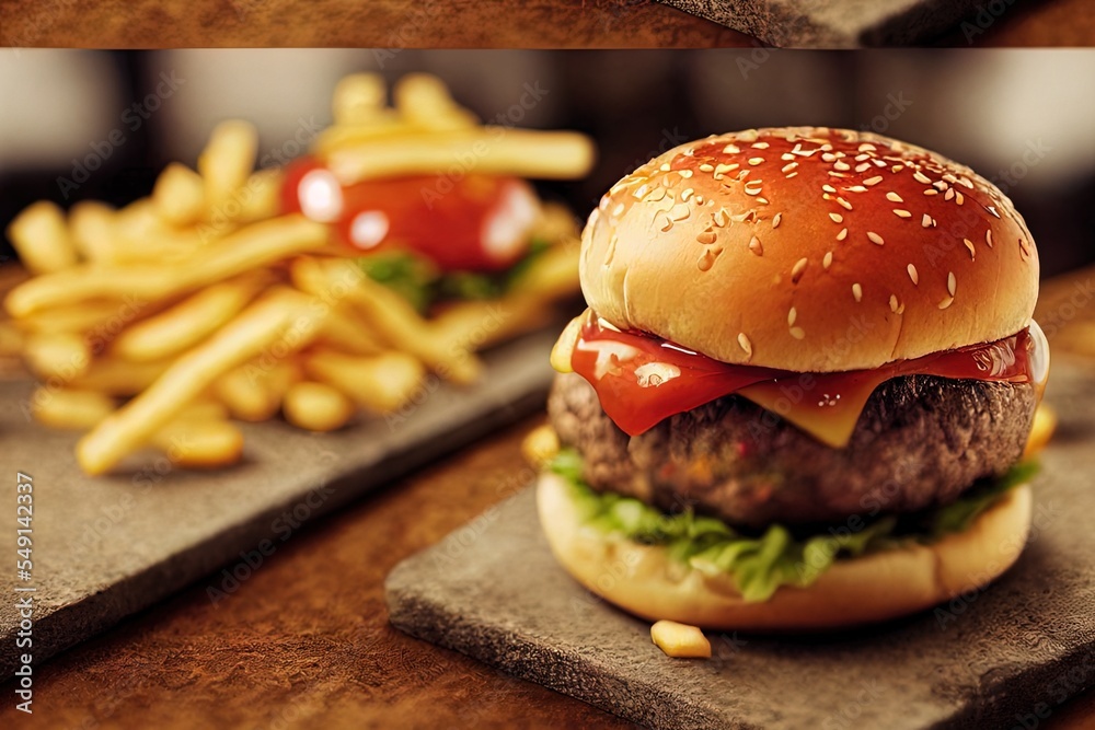 Hamburger Burger French Fries Seamless Texture Pattern Tiled Repeatable ...