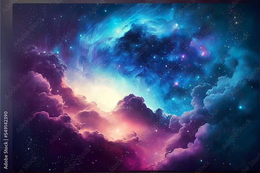 Cloudy Galaxy With Stars