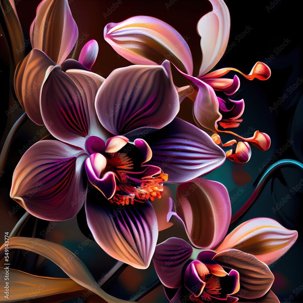 Orchid Background Pattern