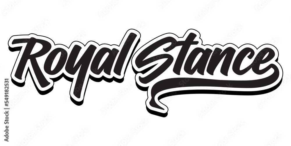 ROYAL STANCE text Logo Vector Car Decal Sticker, Symbol Sport Logo ...