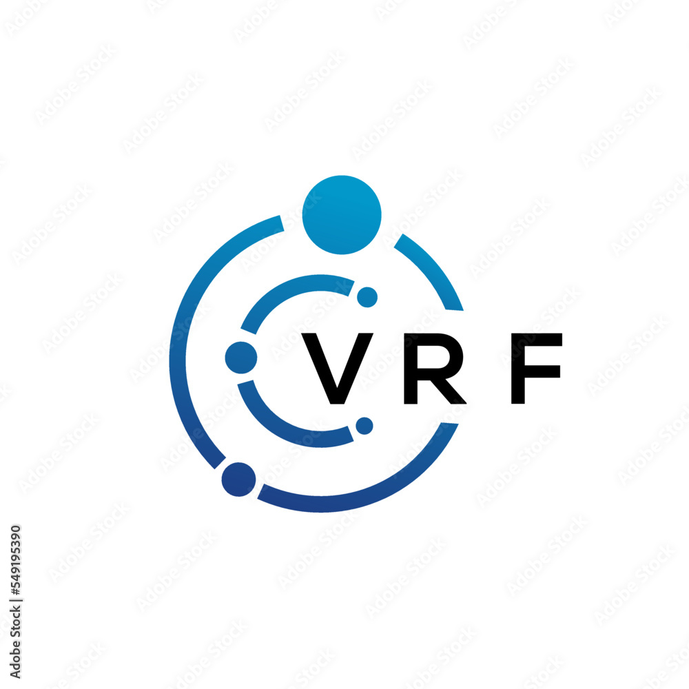 VRF letter technology logo design on white background. VRF creative ...