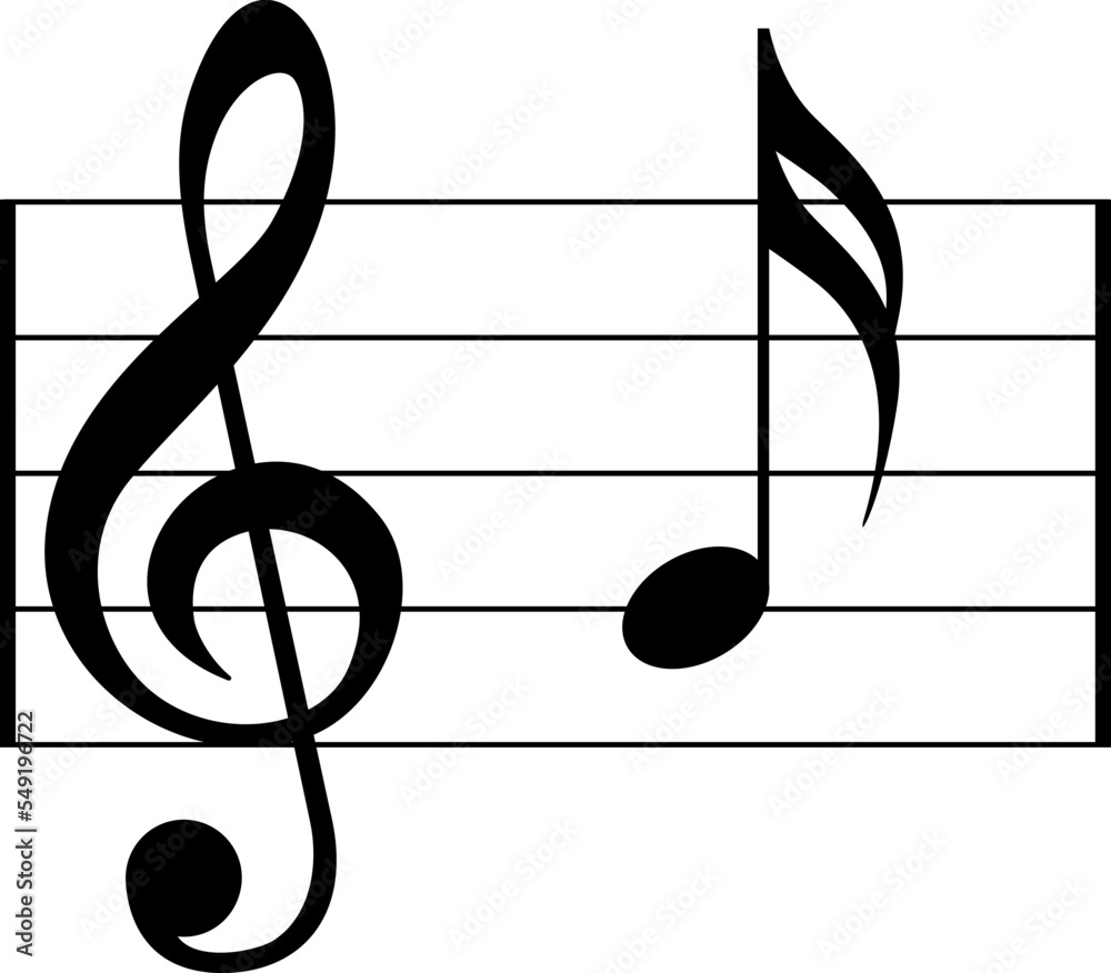 Musical Notes, Keys, Pauses and other symbols in the vector. A complete ...