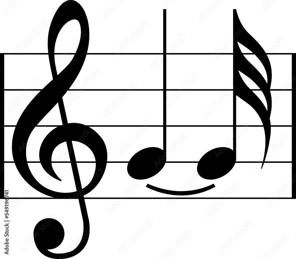 Musical Notes, Keys, Pauses and other symbols in the vector. A complete ...