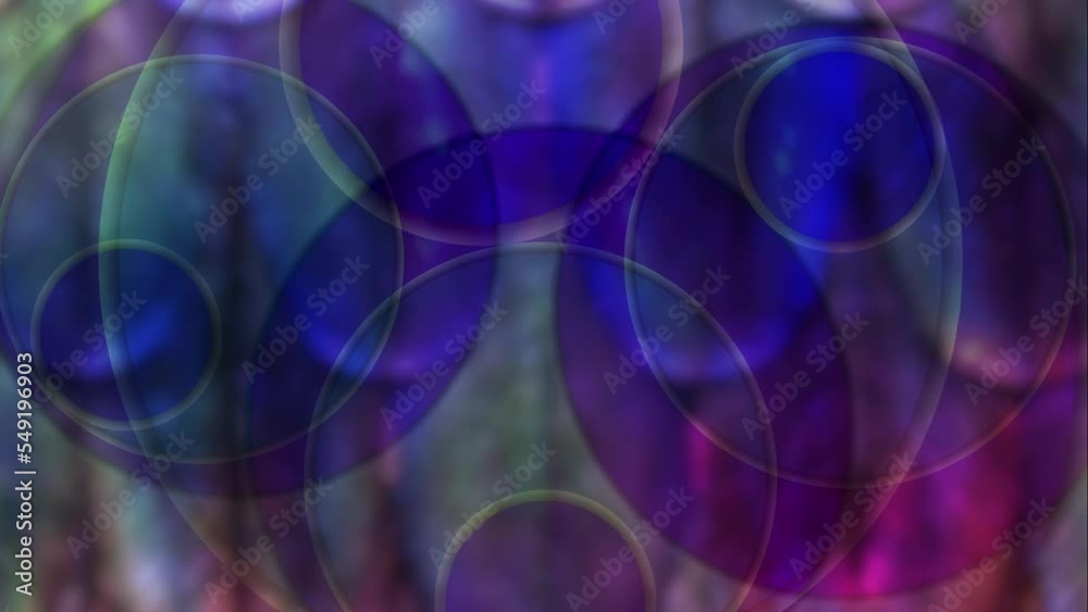 Vidéo Stock video screensaver with moving circles in dark mode ...