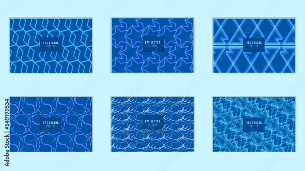 Blue Design Presentation Template Seamless Pattern Background for ...