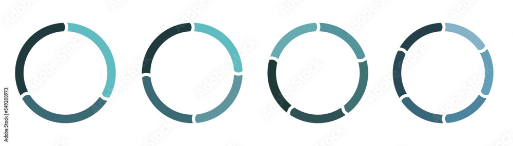 Circle diagram infographic set. Rotation round cycle vector scheme ...