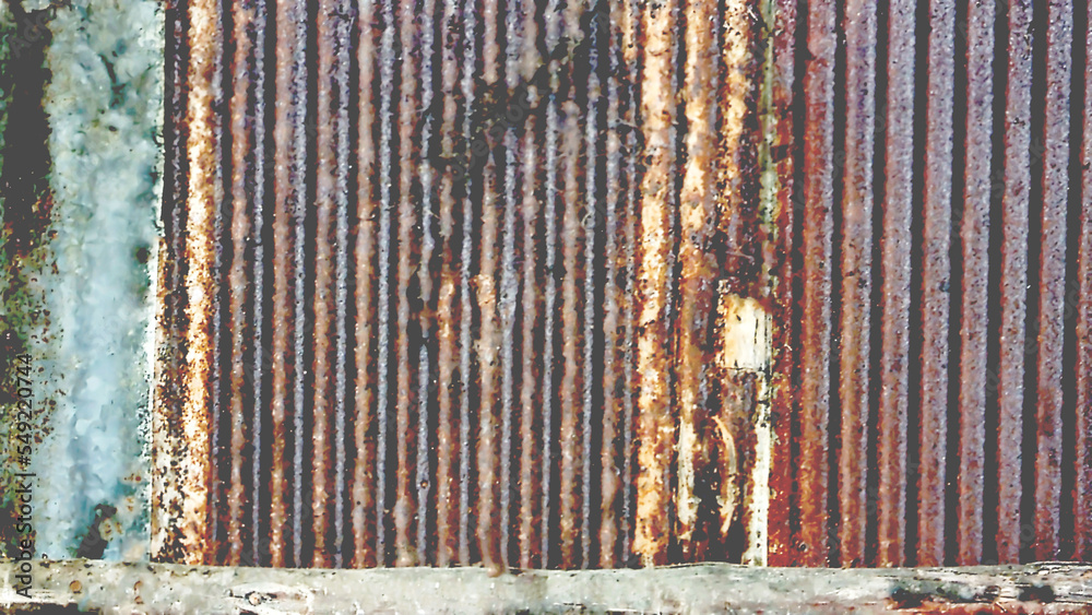 rusty old zinc painted galvanized steel wall, old corrugated steel, old ...