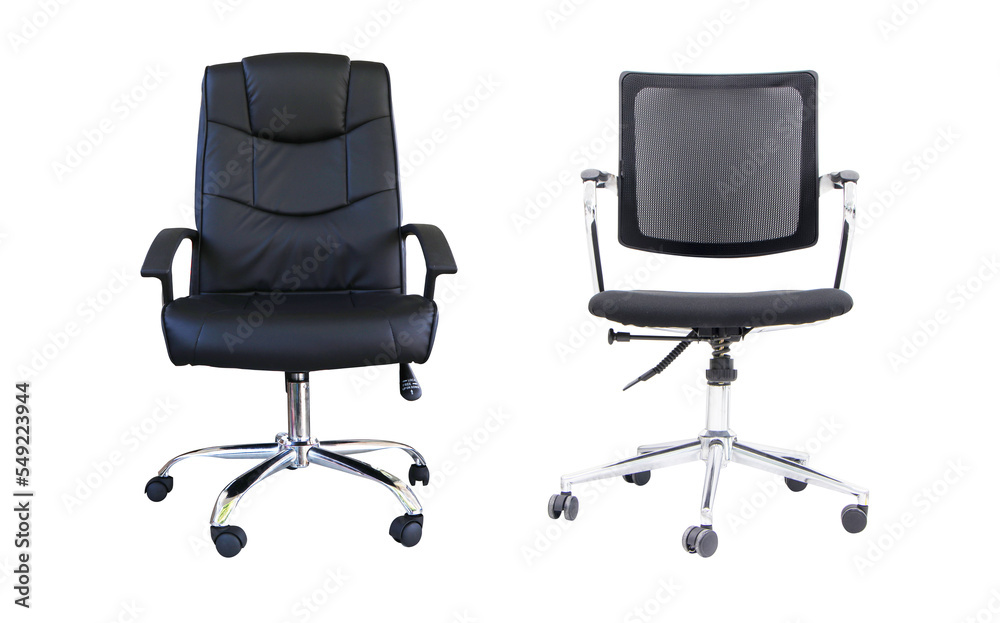 Office chair black. Front photo Chair structure empty swivel for office ...