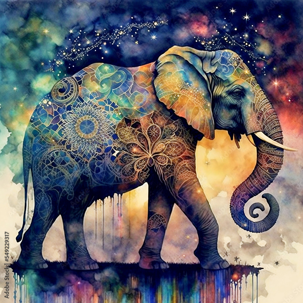 Krafttier Elefant, made by AI, künstliche Intelligenz Stock ...