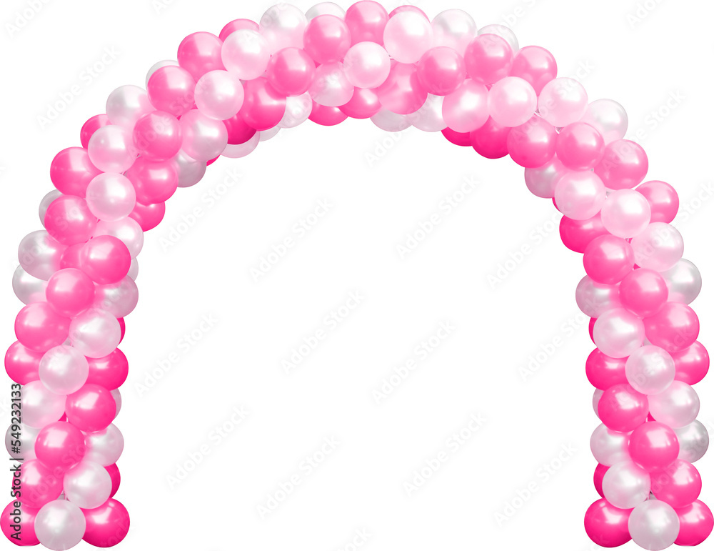 balloon arch, pink balloons for decorate the arch of event Stock Photo ...