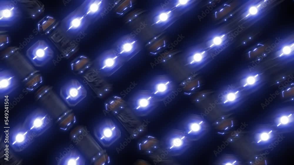 This stock motion graphics video clip of 4K Animated Blue Lights Loop with gentle overlapping ...