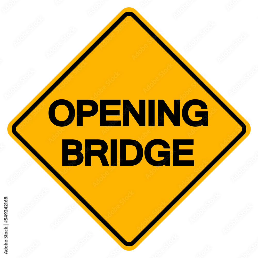 Opening Bridge Symbol Sign, Vector Illustration, Isolated On White ...