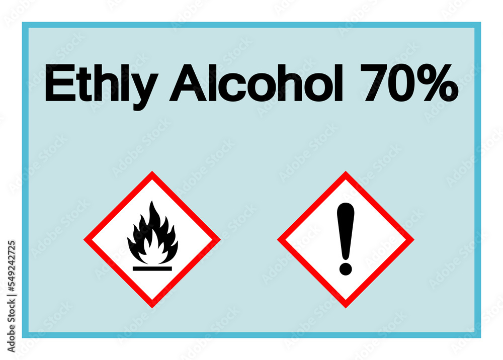 Ethly Alcohol 70% Symbol Sign, Vector Illustration, Isolated On White ...