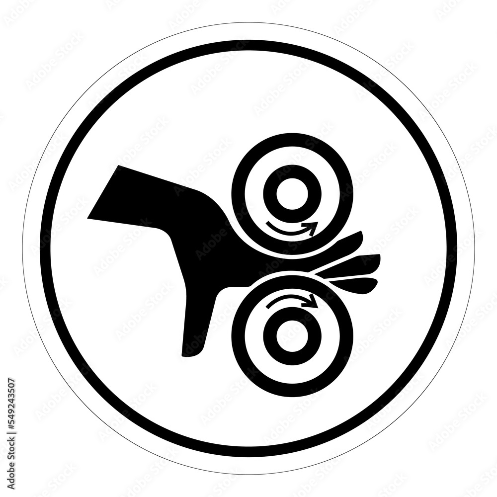 Hand Entanglement Rollers Of Circle Symbol Sign, Vector Illustration ...