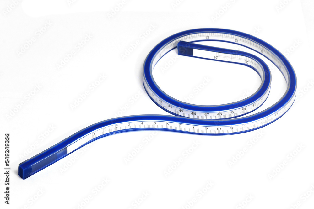Flexible curve vinyl plastic ruler or measuring lead with centimeter ...