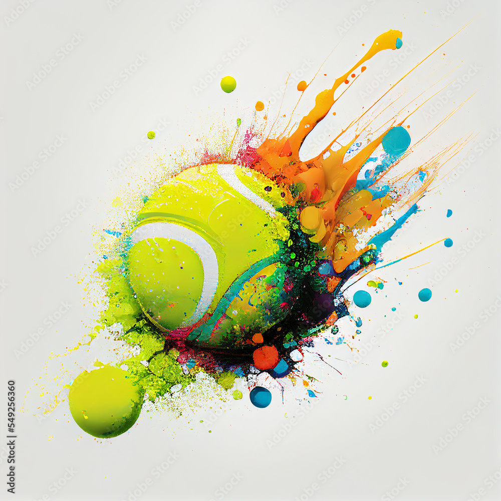Tennis. Colorful abstract tennis background. Sports poster illustration ...