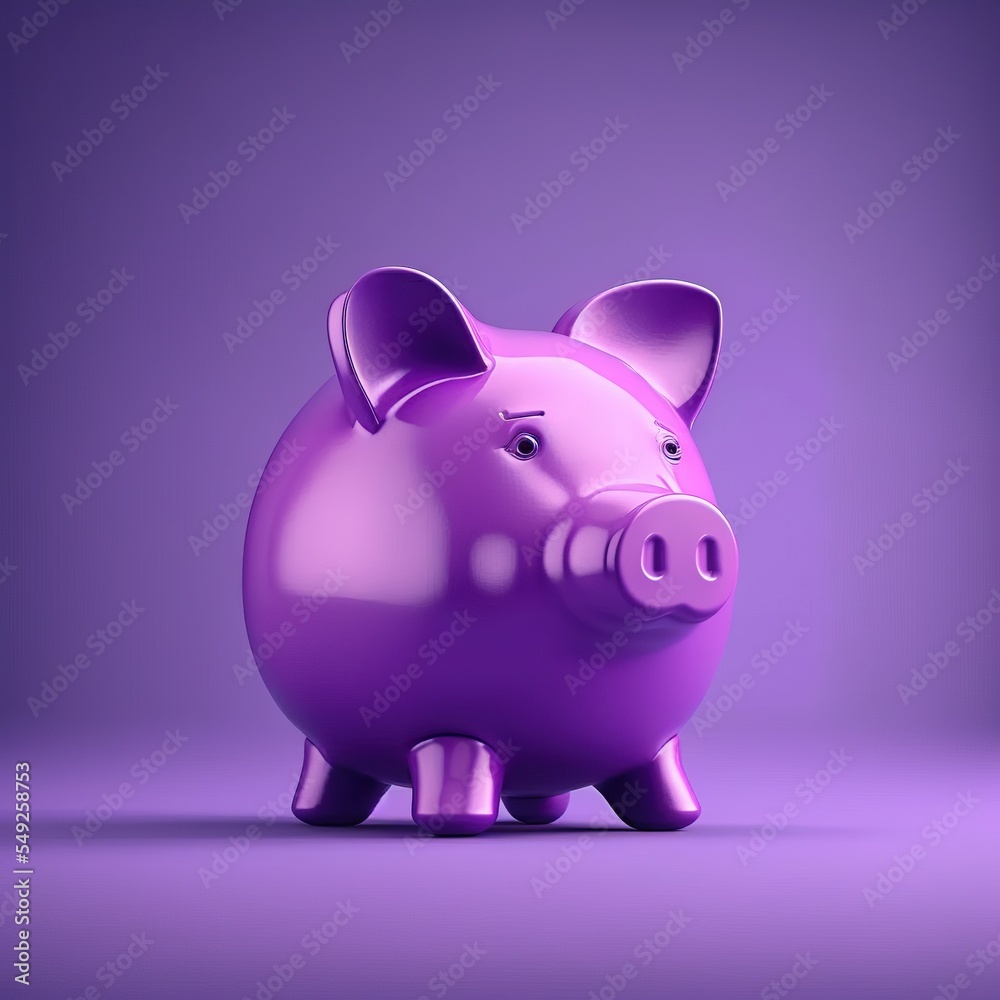 Purple Piggy Bank