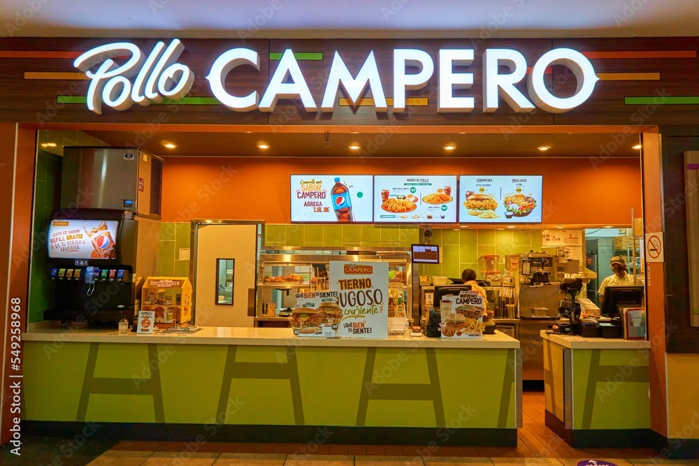 Pollo Campero food chain at a food court in the Plaza Jocotenango ...