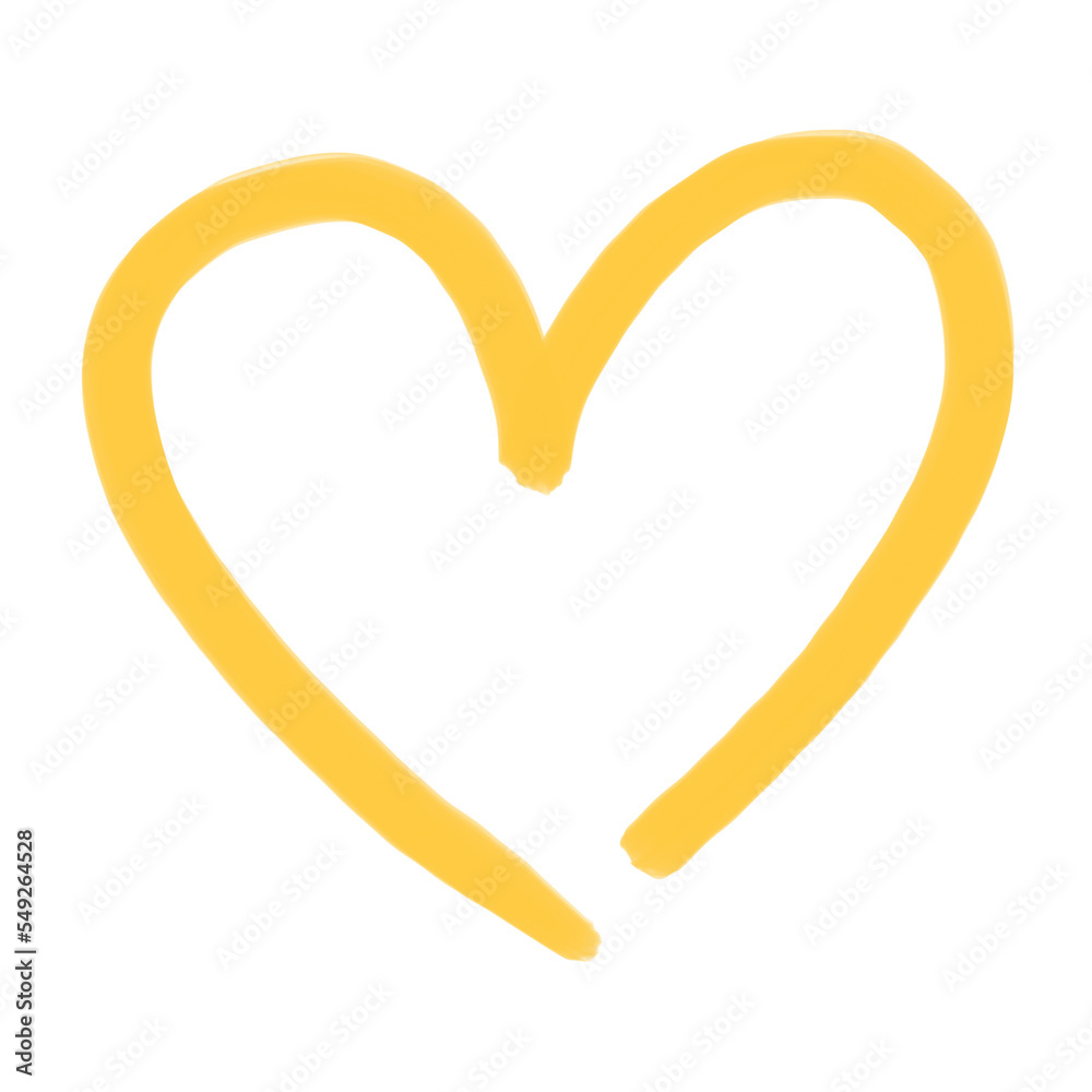 Textured yellow heart, transparent Stock Illustration | Adobe Stock