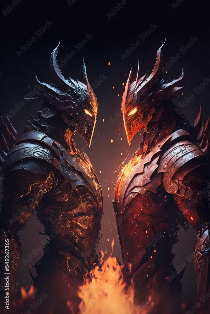 Dragon warrior. Dragon slayer. fantasy. concept art. Stock Illustration ...