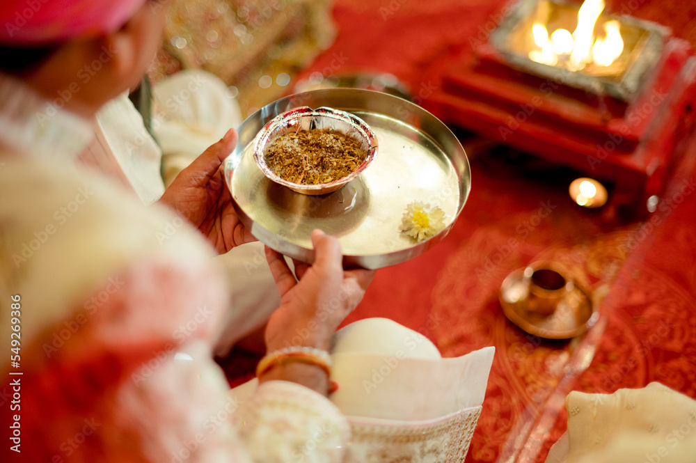indian wedding hawan ritual Stock Photo | Adobe Stock