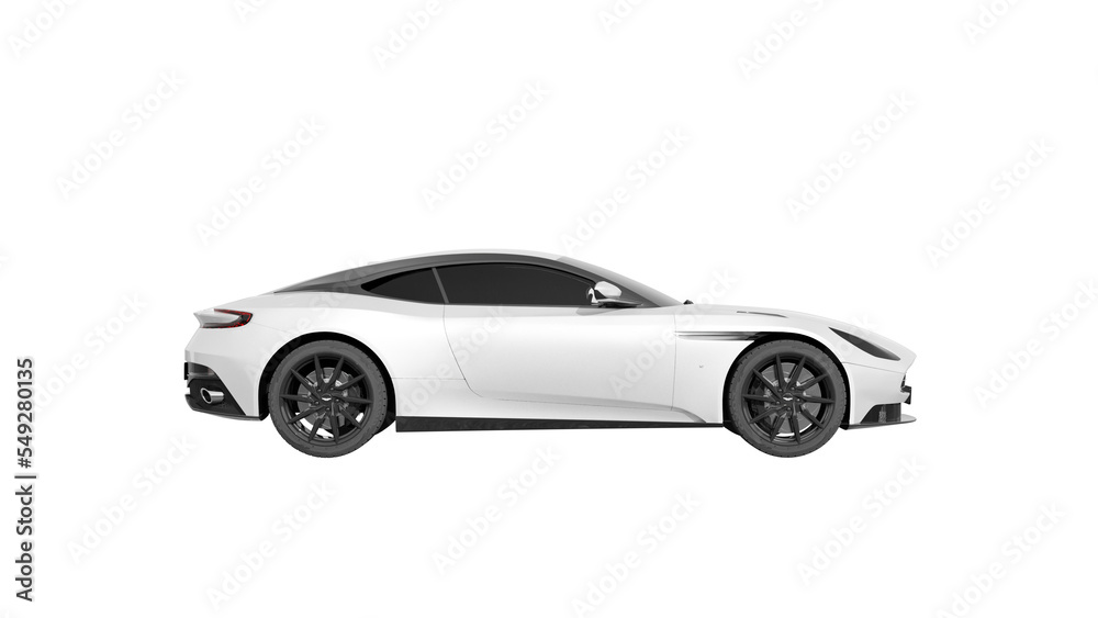 SIDE view of white car isolated on white, CEVROLET CORVET png ...