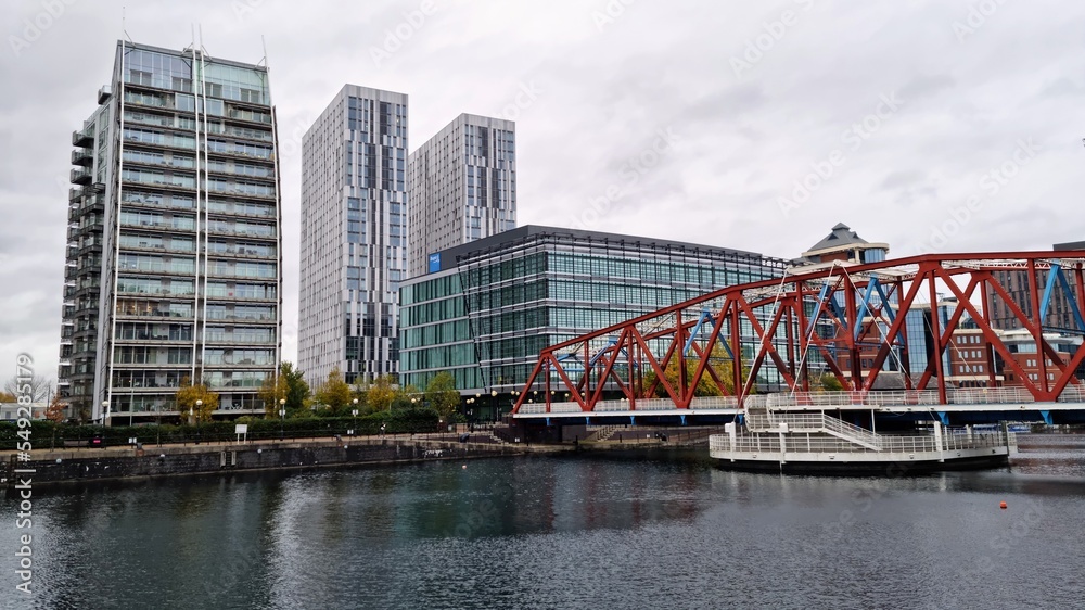 Salford Manchester UK 11 26 22 Rear aspect of the HQ of BUPA from ...