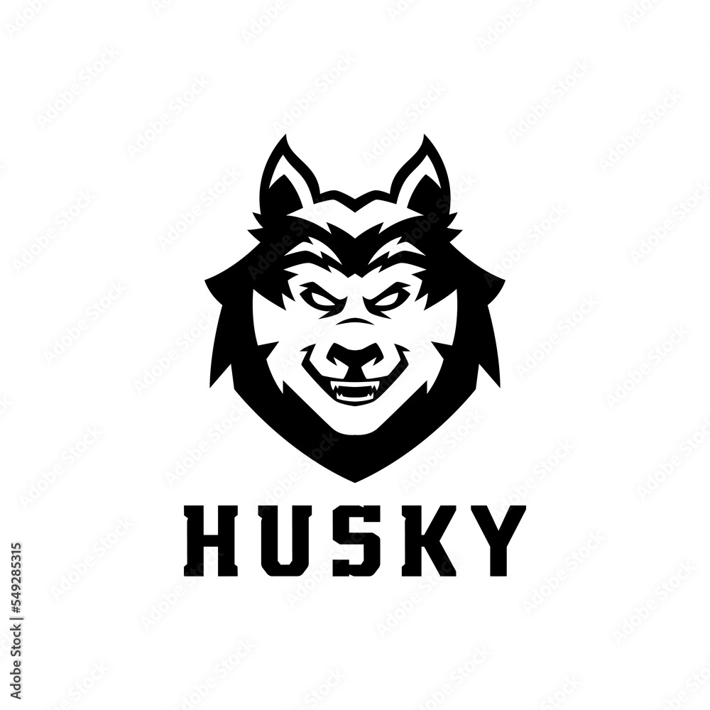 Husky Mascot Logo Templates Stock Vector | Adobe Stock
