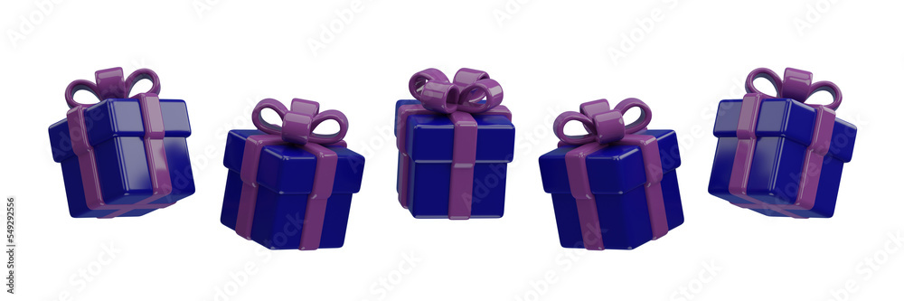 Blue present box with transparent background. PNG. Stock Illustration ...