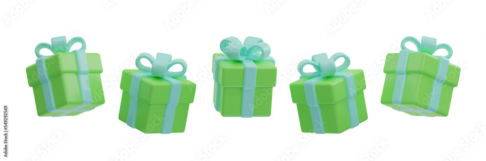 Green present box with transparent background. PNG. Stock Illustration ...