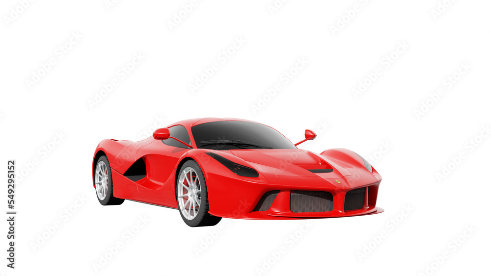 FERRARI ON TRANSPARENT PNG BACKGROUND ISOLATED WHITE BACKGROUND Stock ...