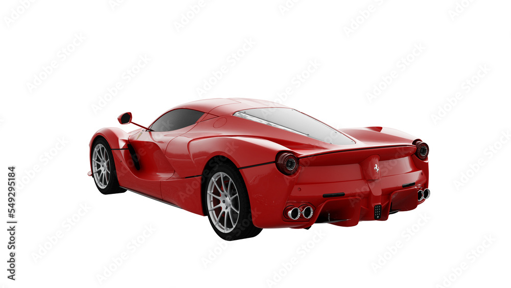 FERRARI ON TRANSPARENT PNG BACKGROUND ISOLATED WHITE BACKGROUND Stock ...